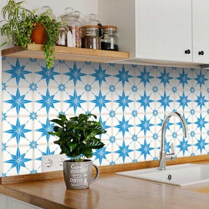 Transform Your Kitchen With DIY Peel and Stick Backsplash- BLUE Star 24 ...