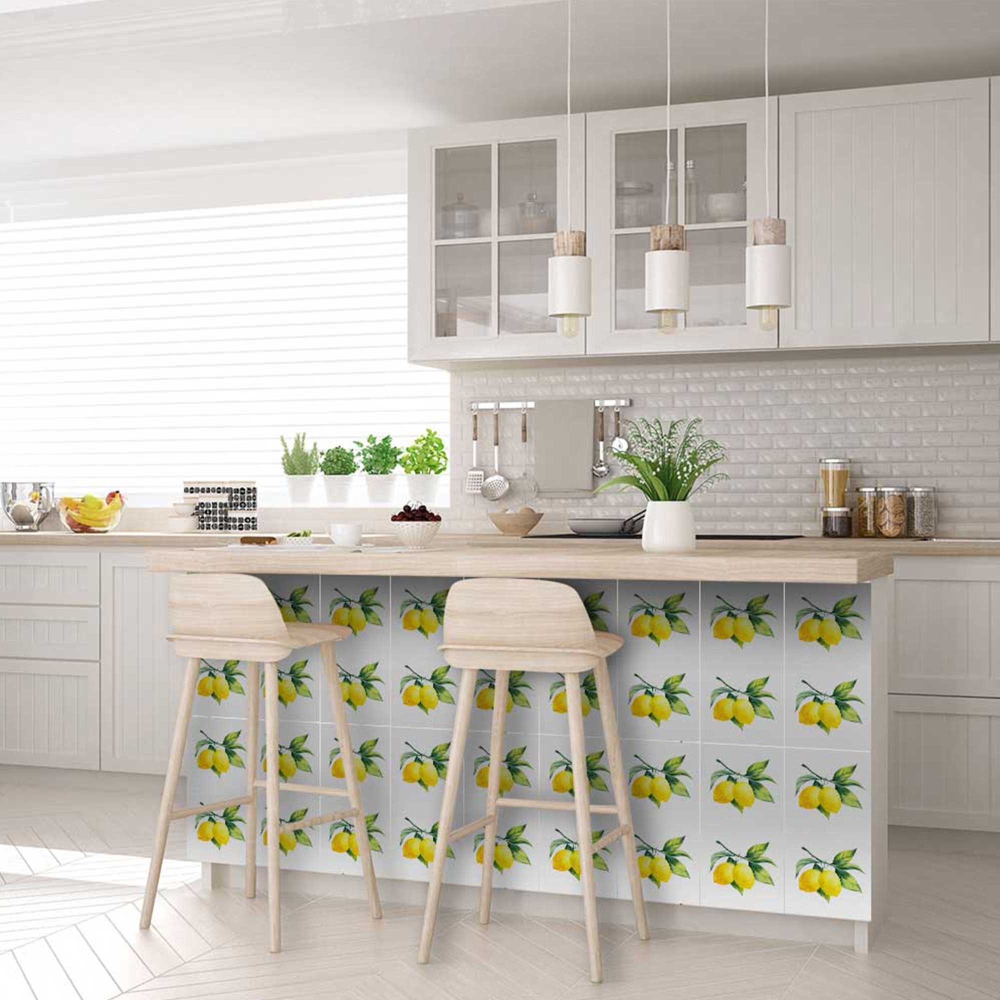 Lemon Tile, Stickers Peel and Stick Lemon Backsplash Tile Design - Etsy
