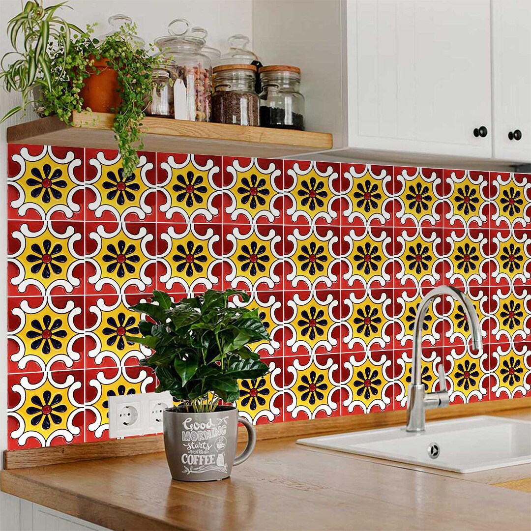 Spanish Set of 24 Tiles Decals Tiles Stickers Tiles for Walls Kitchen ...
