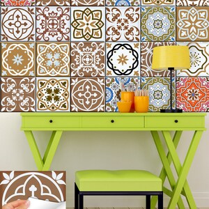 24 Tiles Decals Bathroom Stickers Mixed Tiles for Walls Kitchen Decals ...