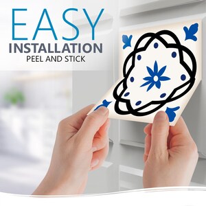 Turquoise Blue Tile Stickers Set of 24 Tile Decals Mixed Tiles for ...