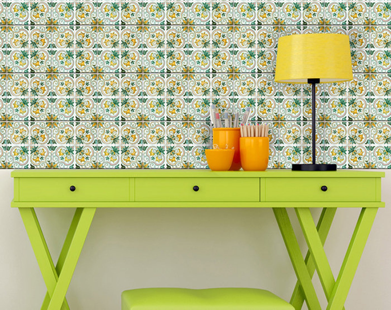 Home Office Decals Peel and Stick Backsplas Stickers 24 Tiles - Etsy