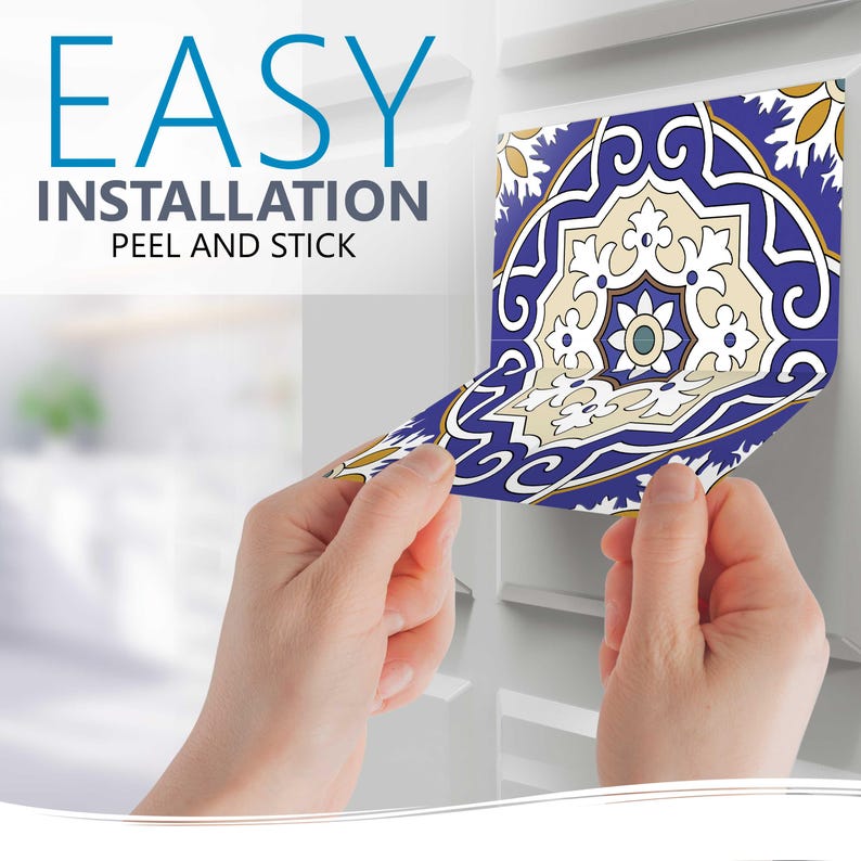 Set of 20 Tiles Decals Tiles Stickers Tiles for Walls Kitchen Bathroom ...