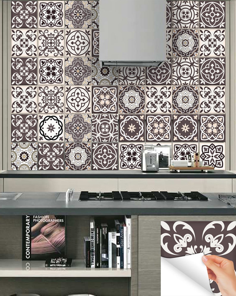 Decals 24 Vintage Traditional Tiles Decals Stickers Stairs | Etsy