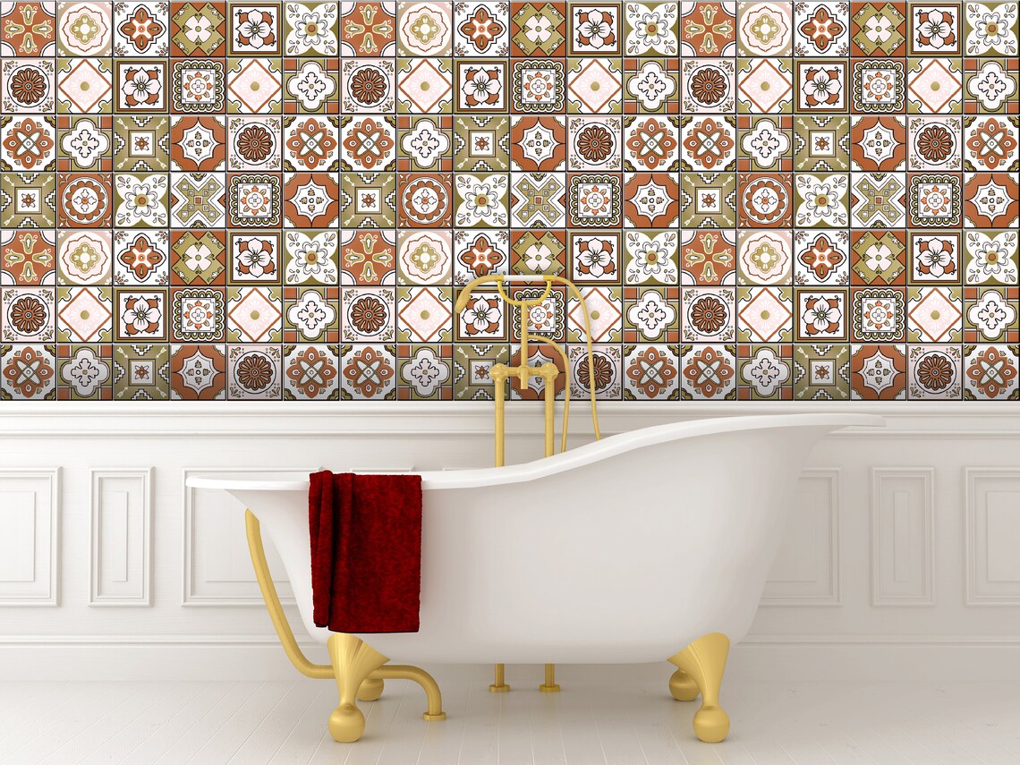 Set of 24 Tiles Decals Tiles Stickers Mixed Tiles for Walls - Etsy