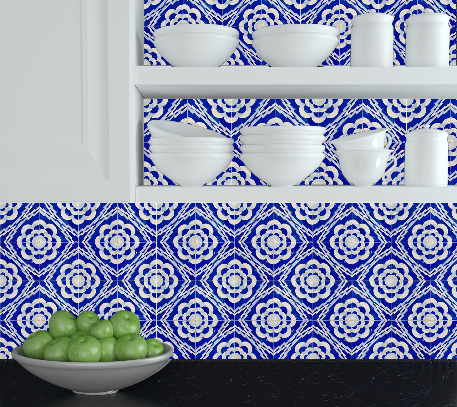 Tile Stickers wall decals traditional Mexican Set of 24 tiles | Etsy