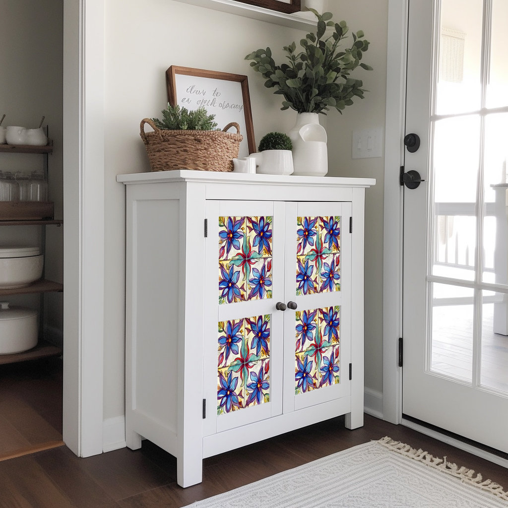 Flower Tile Backsplash Flower Tile Flower Wall Paper Wall Decor Ikea ...