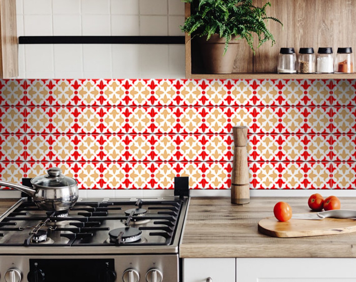 Kitchen Decals Peel and Stick Backsplas Stickers 24 Tiles - Etsy