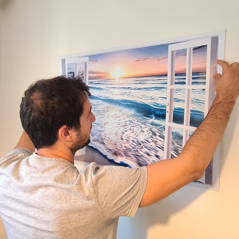 Sunset Beach Sea Wall Decal Ocean Murals Wall Decor Vinyl - Etsy