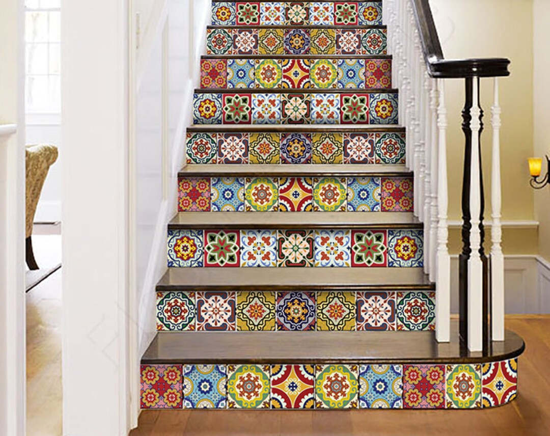 Splashback 24 Units Tile Stickers Kitchen Decals Wall Mural Stairs ...