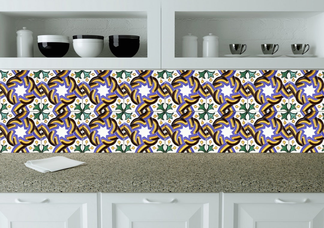 Tile Stickers Kitchen Tiles Bathroom Tiles Set of 24 Tiles Decals Wall ...