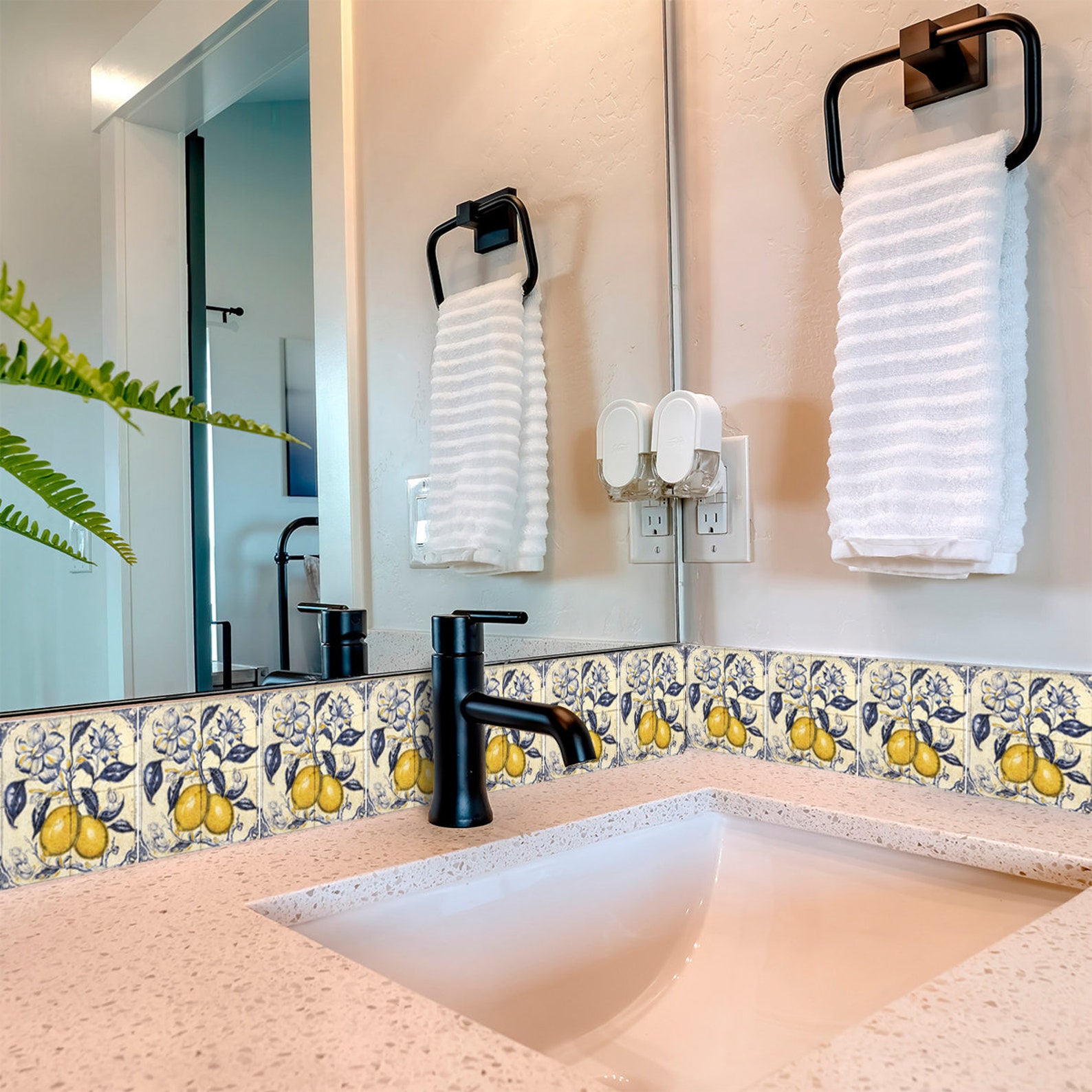 Mi Alma Lemon Peel and Stick Tile Lemon Wall Decor Peel and Stick Lemon ...