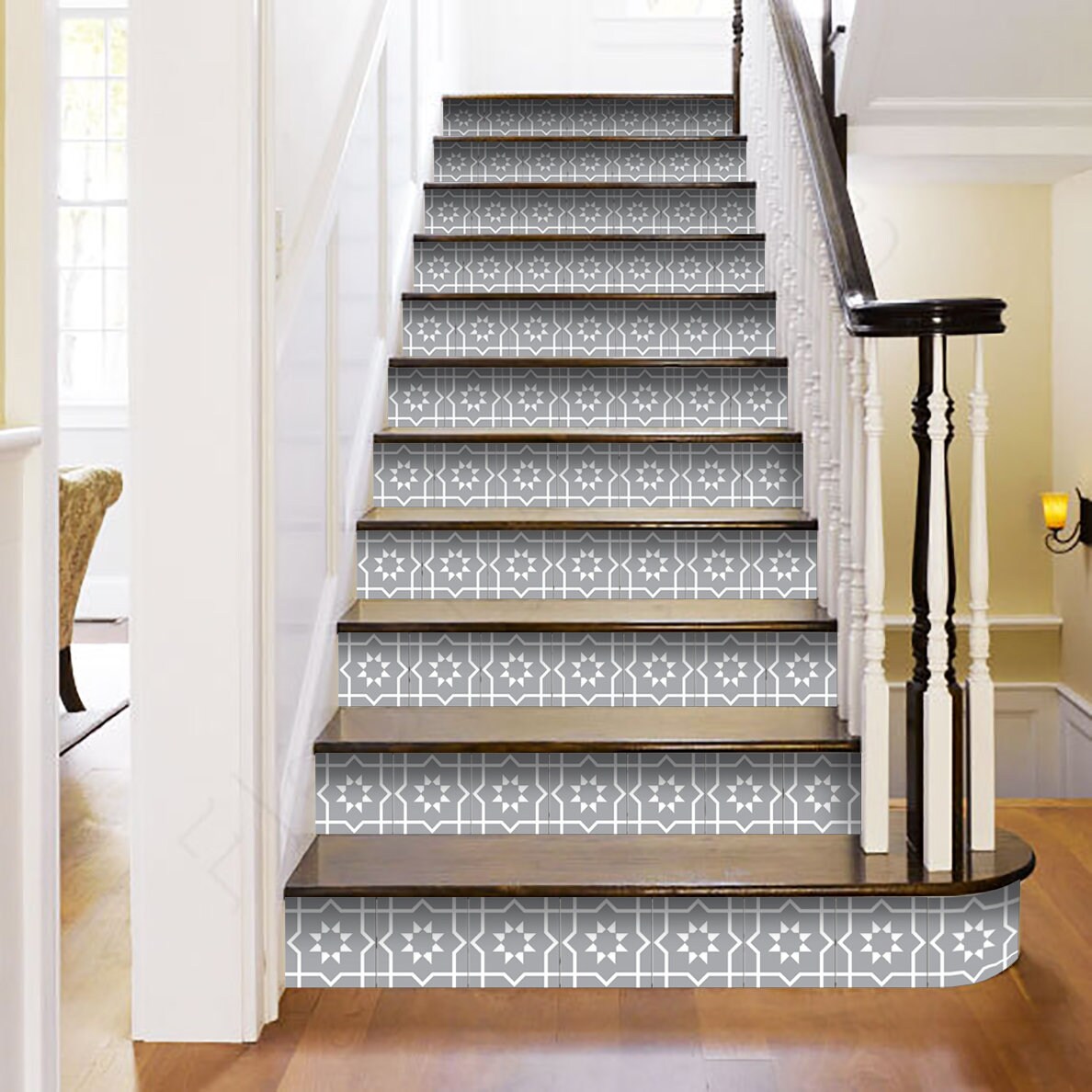 Lithe Soft Gray & White Tile Stickers Peel and Stick - Etsy