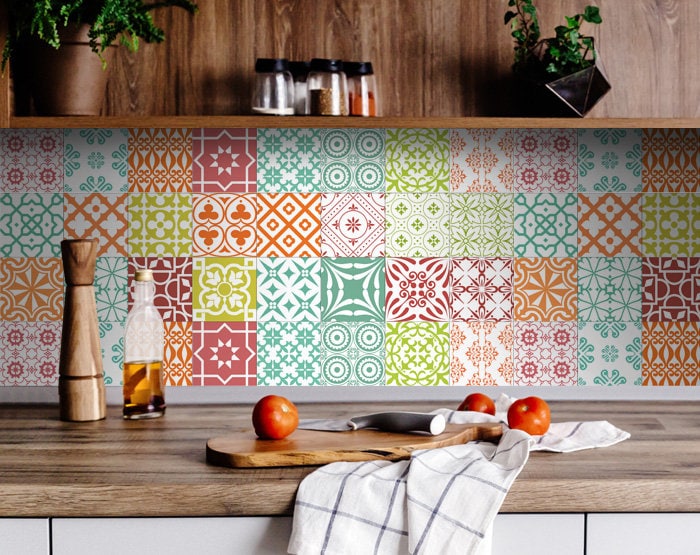 Tile Stickers 24 Tiles Decals Tiles Stickers Mixed Tiles for - Etsy