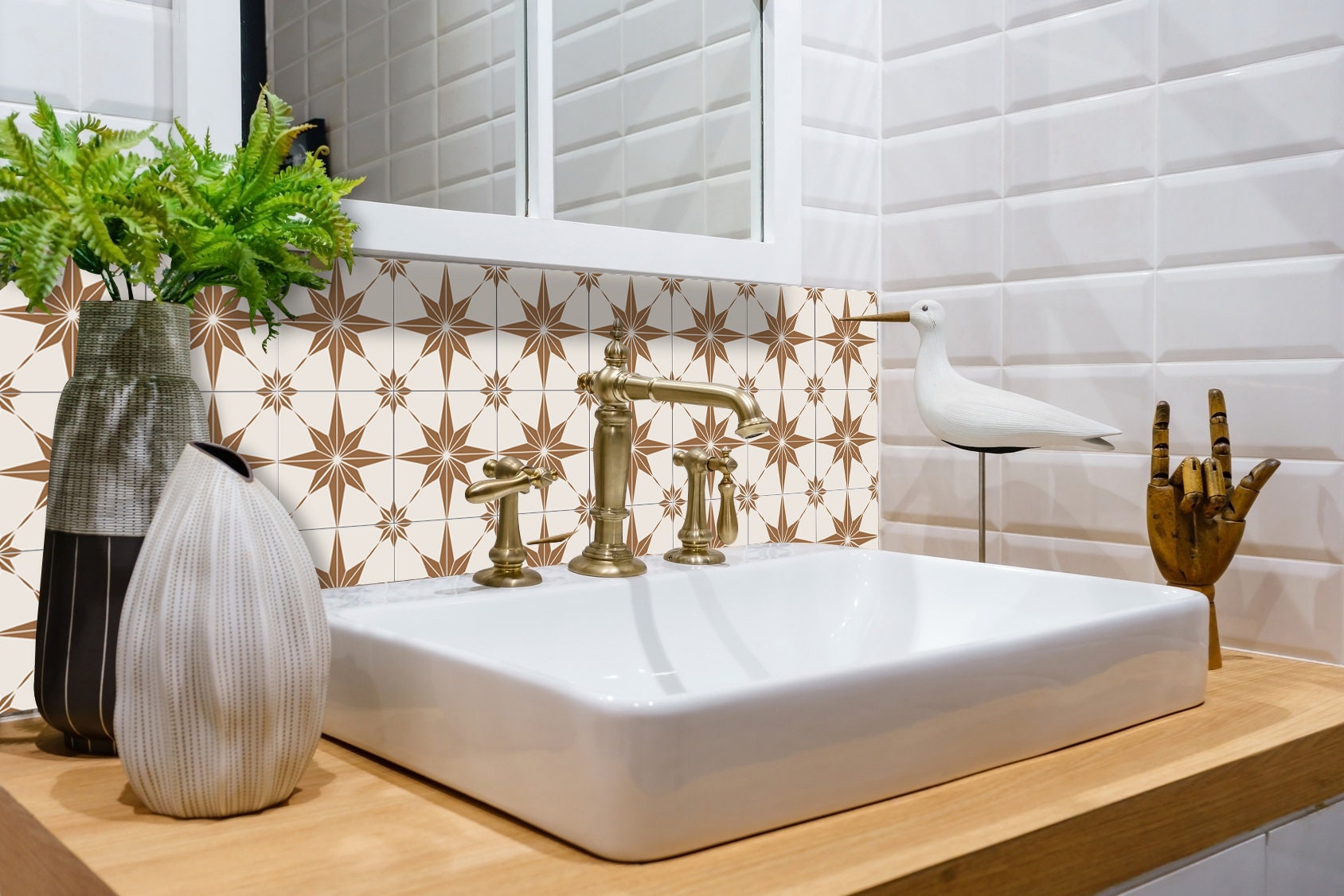 Fireplace Decals Peel and Stick Backsplas Stickers 24 Tiles | Etsy