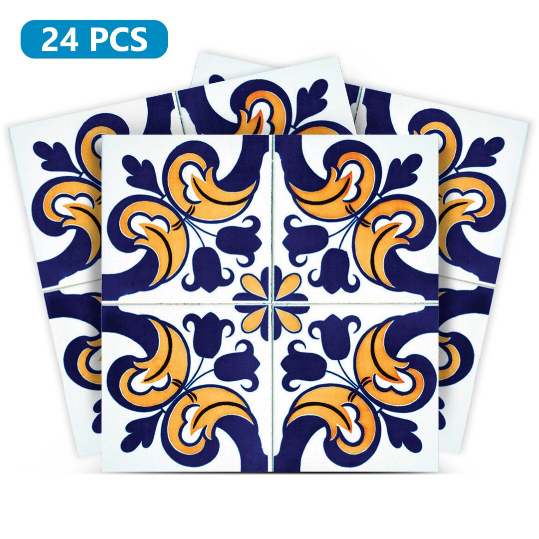 Spanish Set of 24 Tiles Decals Tiles Stickers Tiles for Walls Kitchen ...