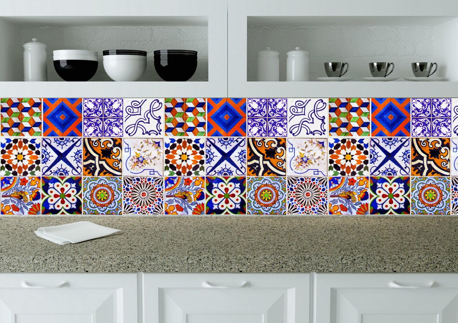 Kitchen Tile Sticker Set of 24 Decals Mixed Tiles for Bathroom - Etsy ...