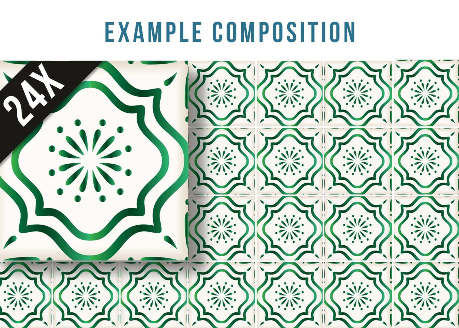 Shiny Green Tile Stickers for Home Decor Fliesenaufkleber - Etsy UK