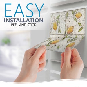 LEMON Transform Your Kitchen With DIY Peel and Stick Backsplash- the ...