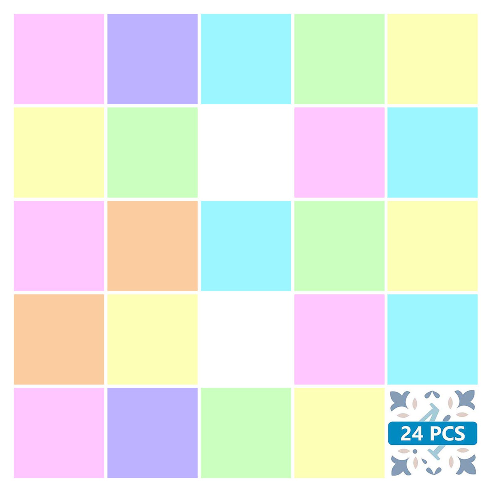Pestle Rainbow Colors Peel and Stick Wallpaper Tile Stickers DIY ...