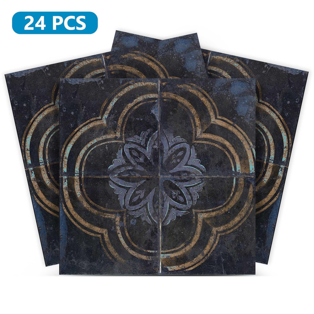 Black Blue Peel-and-stick Tile Stickers Vinyl Cover Backsplash R32 - Etsy