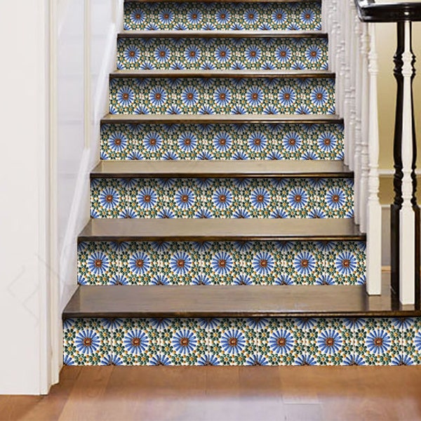 Stair Riser Decals Blue - Etsy