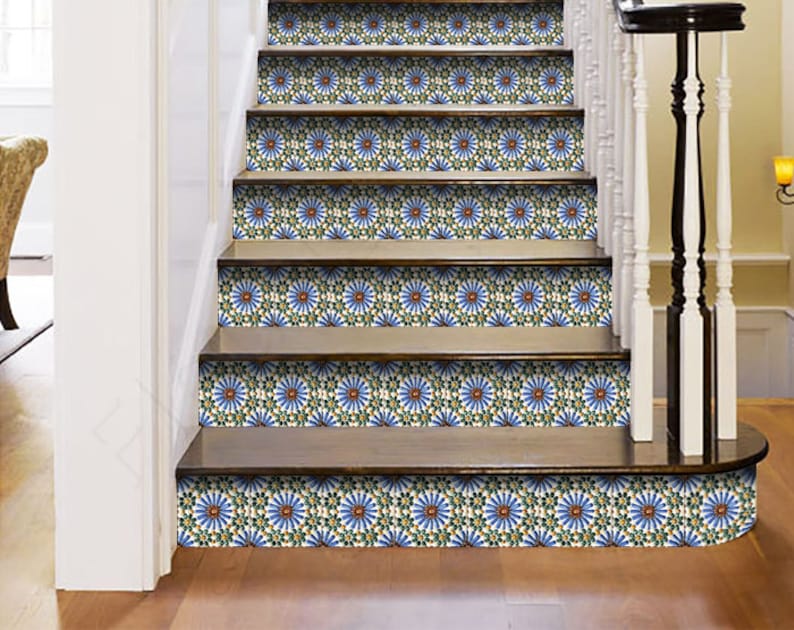 Stair Riser Decals Peel and Stick Backsplas Stickers 24 Tiles - Etsy