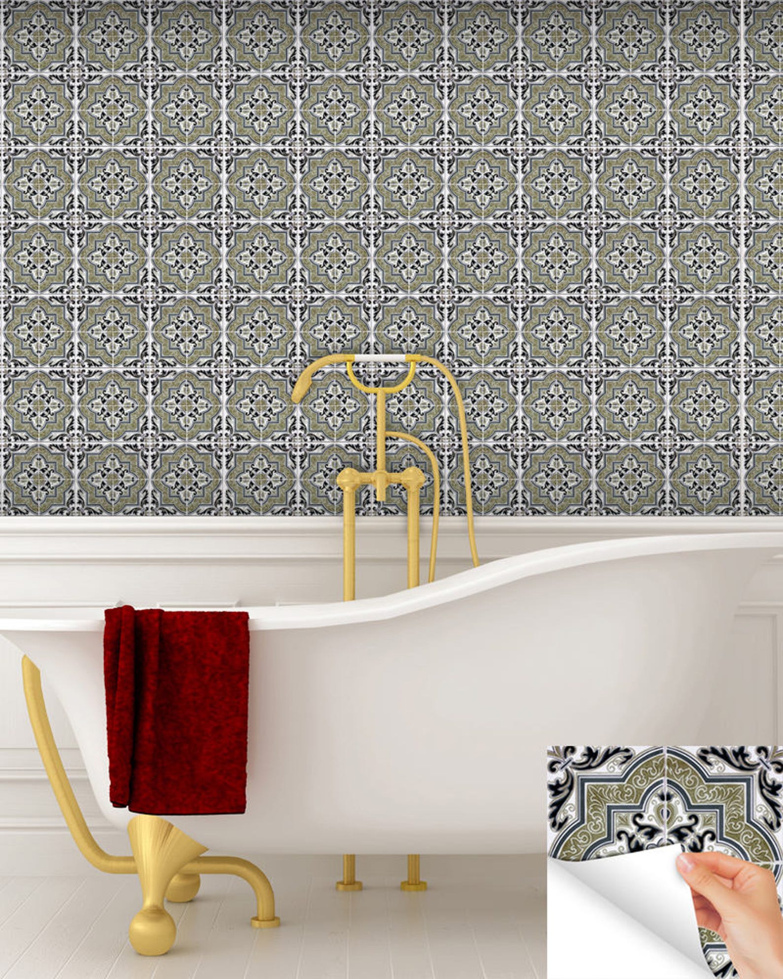 Set of 24 Tiles Decals Tiles Stickers Mixed Tiles for Walls - Etsy