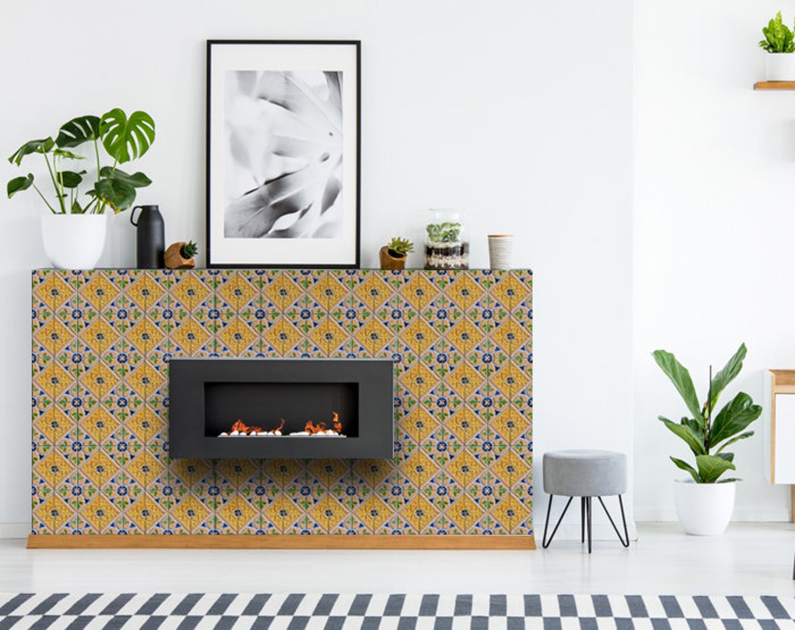 Fireplace Decals Peel and Stick Backsplas Stickers 24 Tiles - Etsy