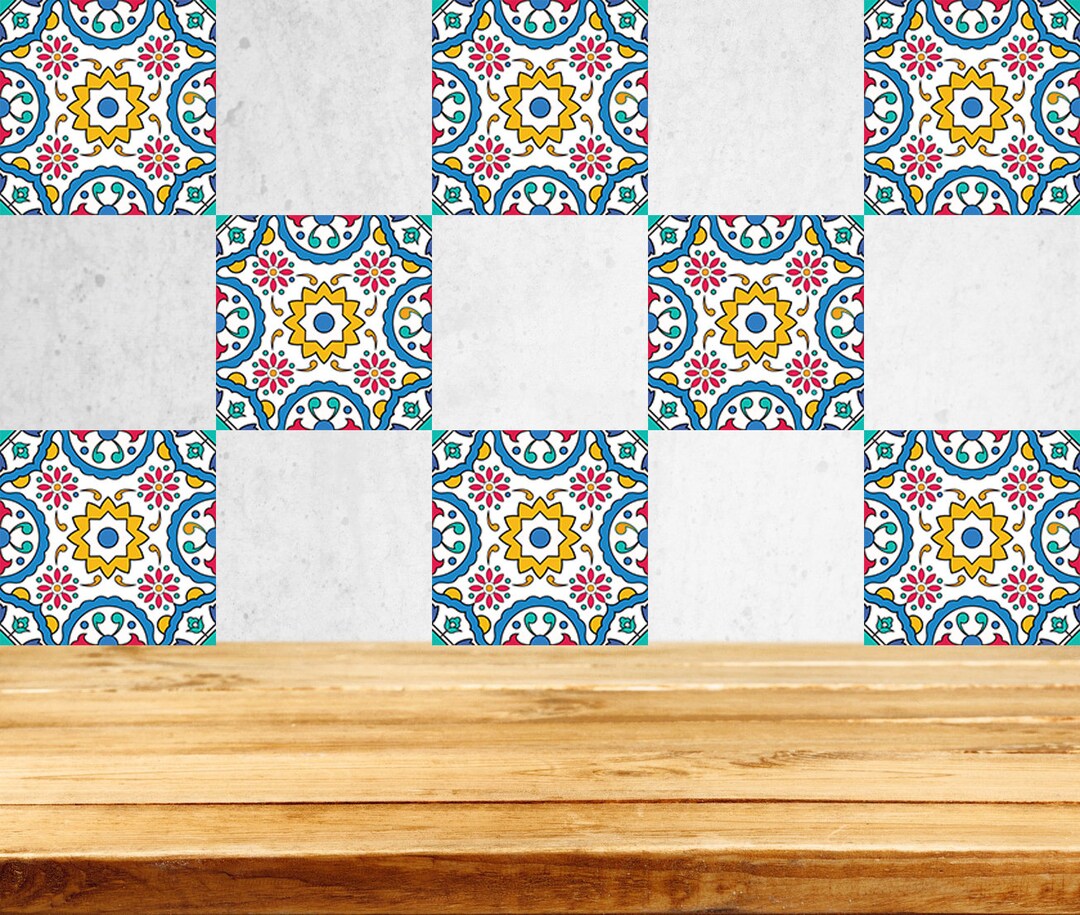 Tile Stickers Decals Murals Kitchen Decor Set of 24 Tiles Decals Tiles ...