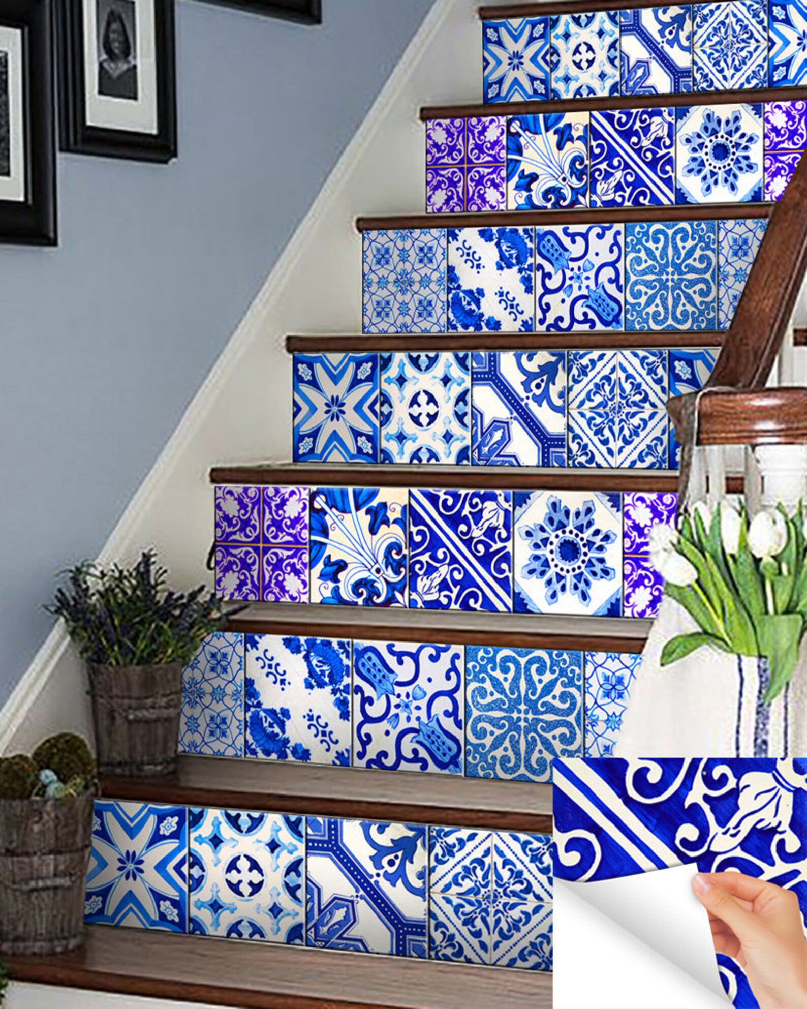 Spanish Set of 24 Tiles Decals Tiles Stickers Tiles for Walls Kitchen ...