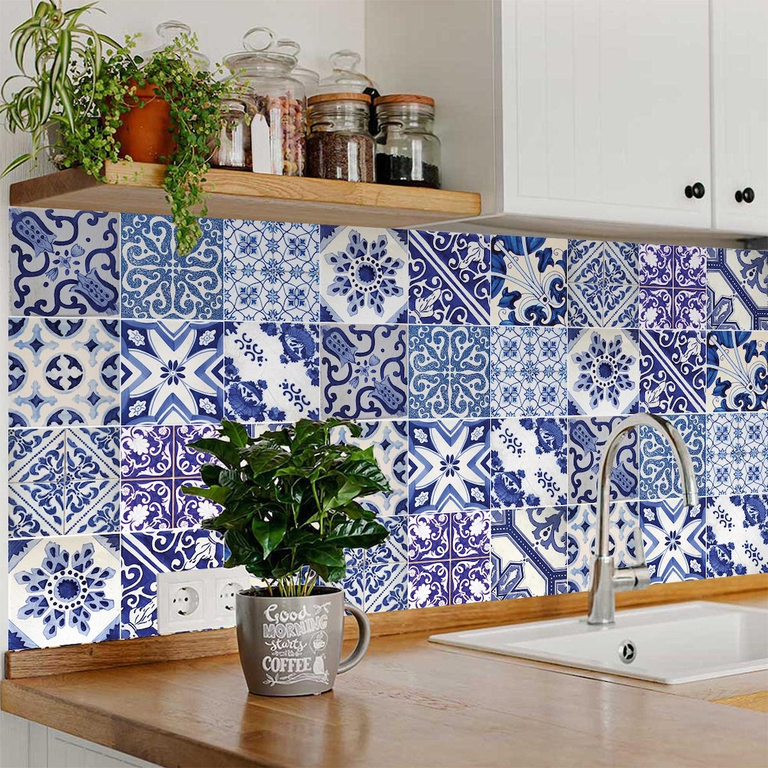 Spanish Set of 24 Tiles Decals Tiles Stickers Tiles for Walls Kitchen ...