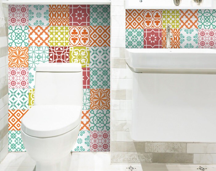 Tile Stickers 24 Tiles Decals Tiles Stickers Mixed Tiles for - Etsy