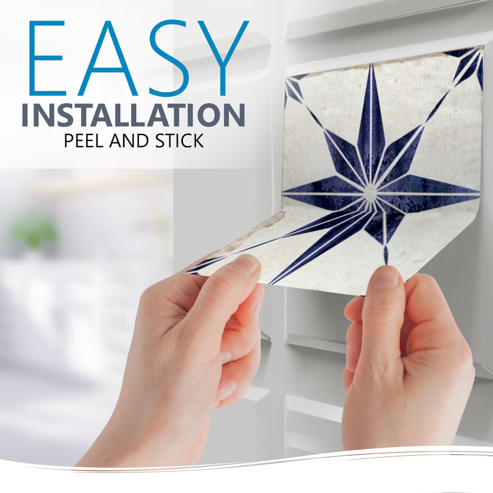 Floor Tile Backsplash DIY Mi Alma Tile Stickers Peel and Stick Floor ...
