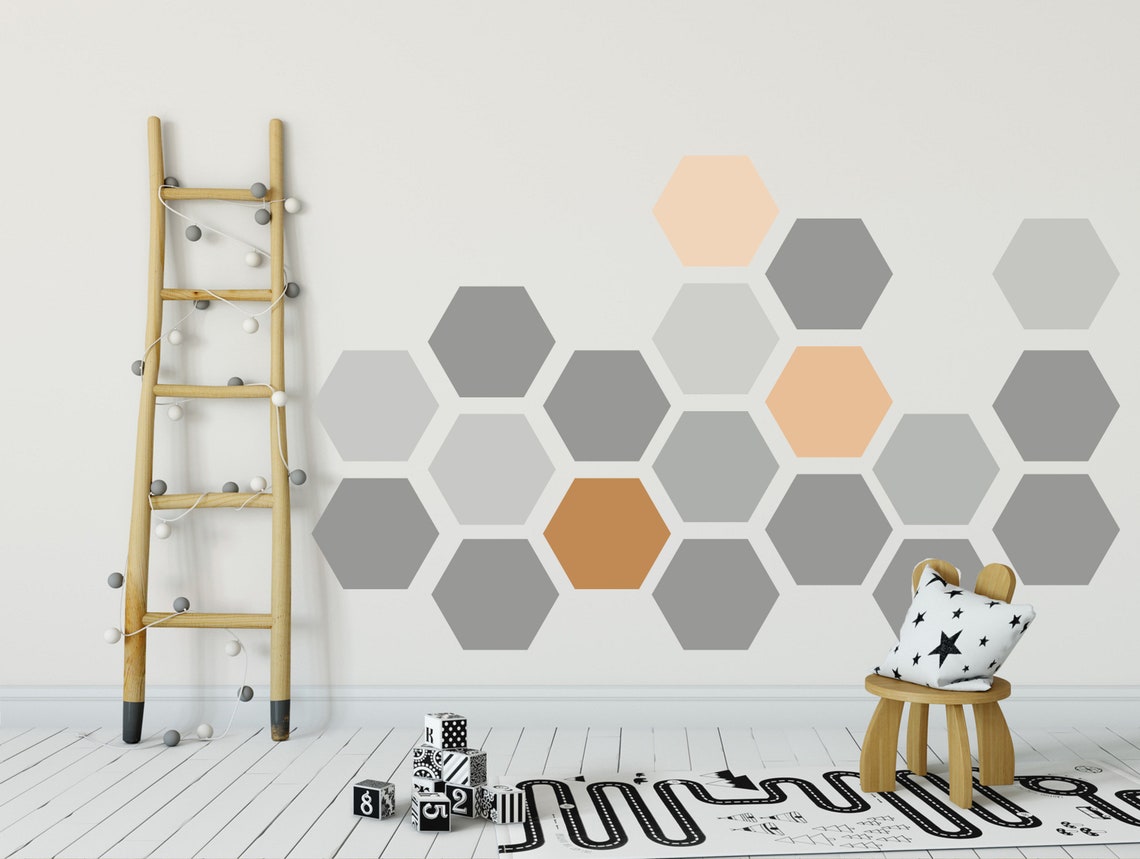 Wall Decals Hexagonal in Variety Sizes and 4 Different Colors - Etsy