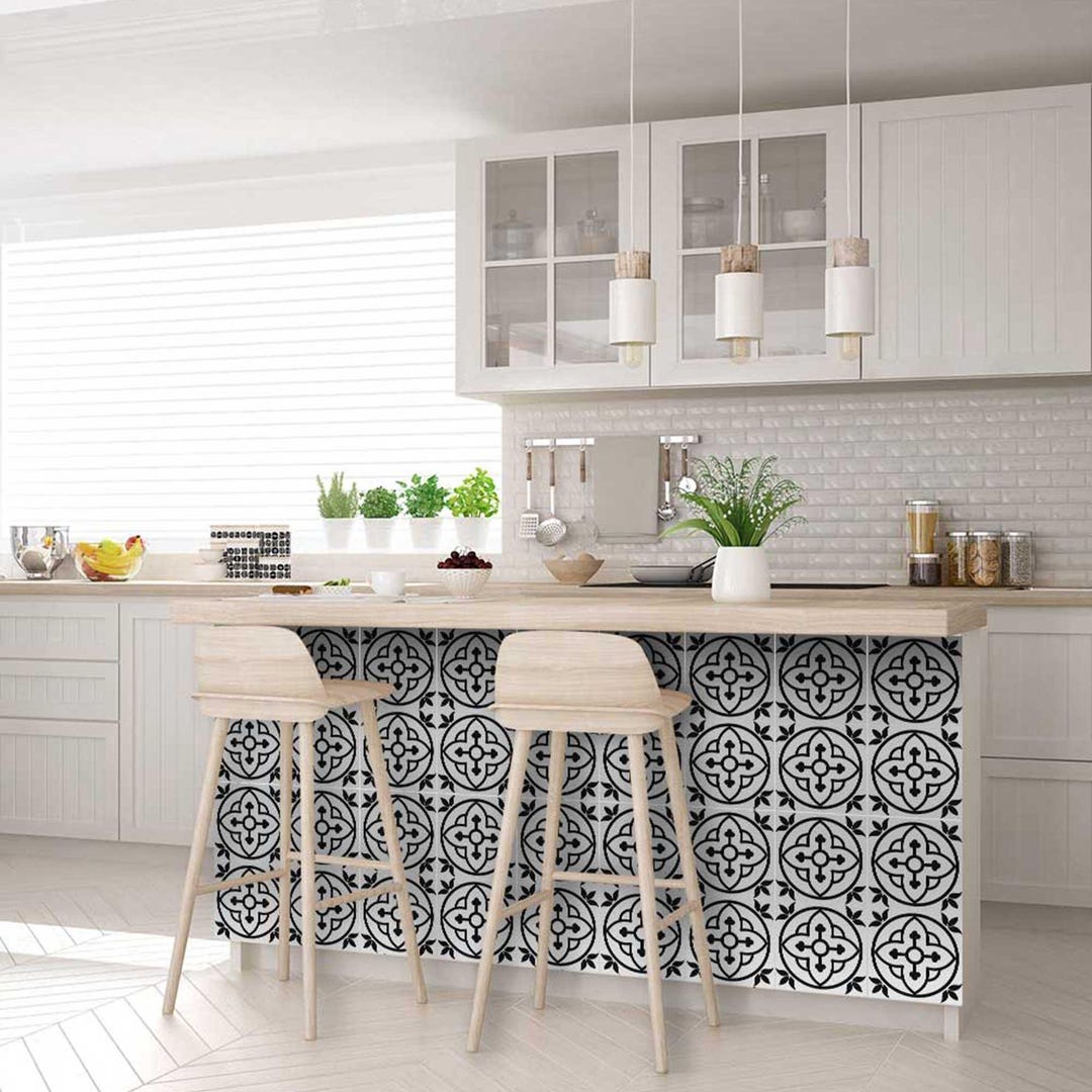 Kitchen Decals Peel and Stick Backsplas Stickers 24 Tiles Decals Tiles ...
