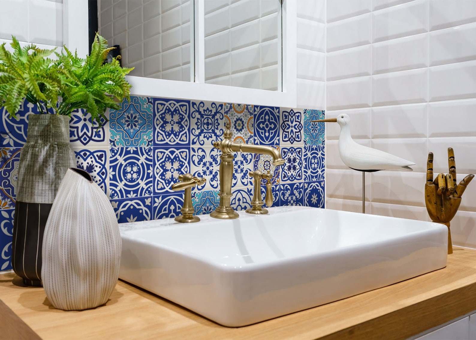 Turquoise Blue Tile Stickers Set of 24 Tile Decals Mixed Tiles - Etsy ...