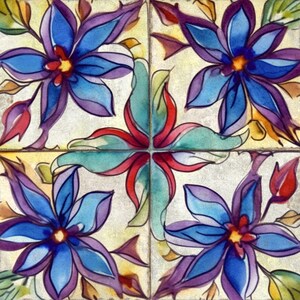 Flower Tile Backsplash Flower Tile Flower Wall Paper Wall Decor Ikea ...