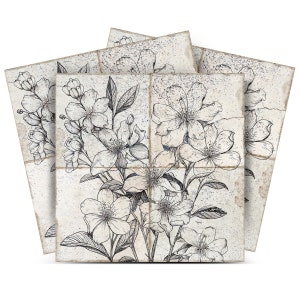Jasmin Flower Tile Tile for Kitchen Limited Edition Peel and Stick Tile ...
