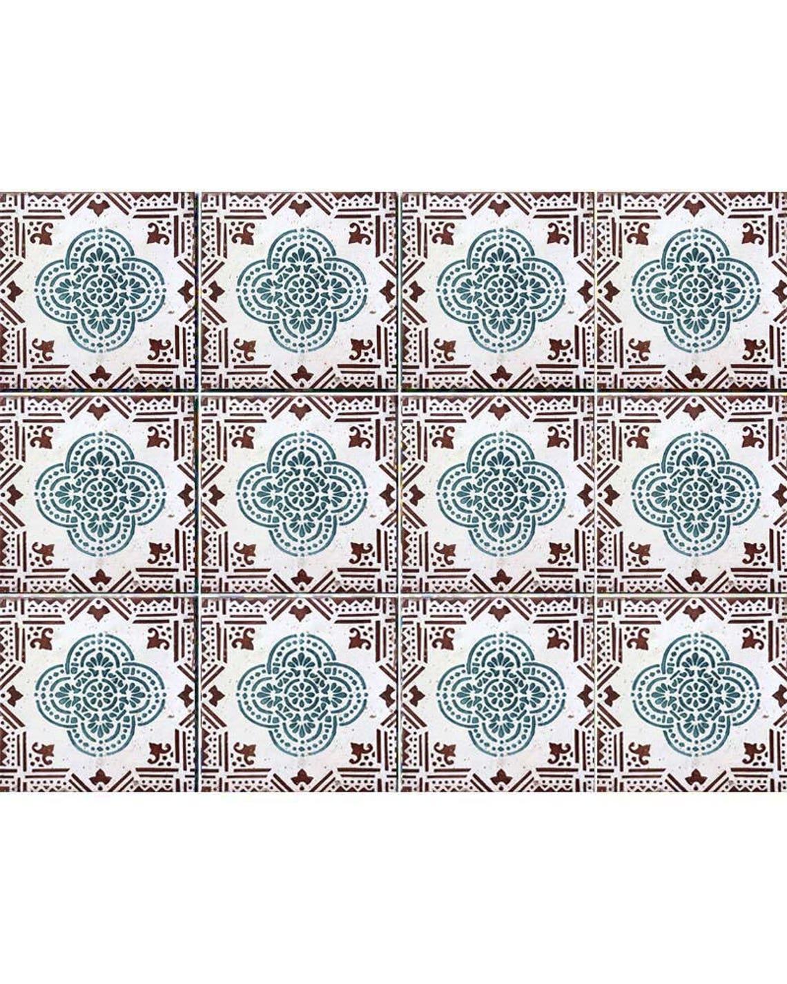 Spanish Set of 24 Tiles Decals Tiles Stickers Tiles for Walls | Etsy Canada