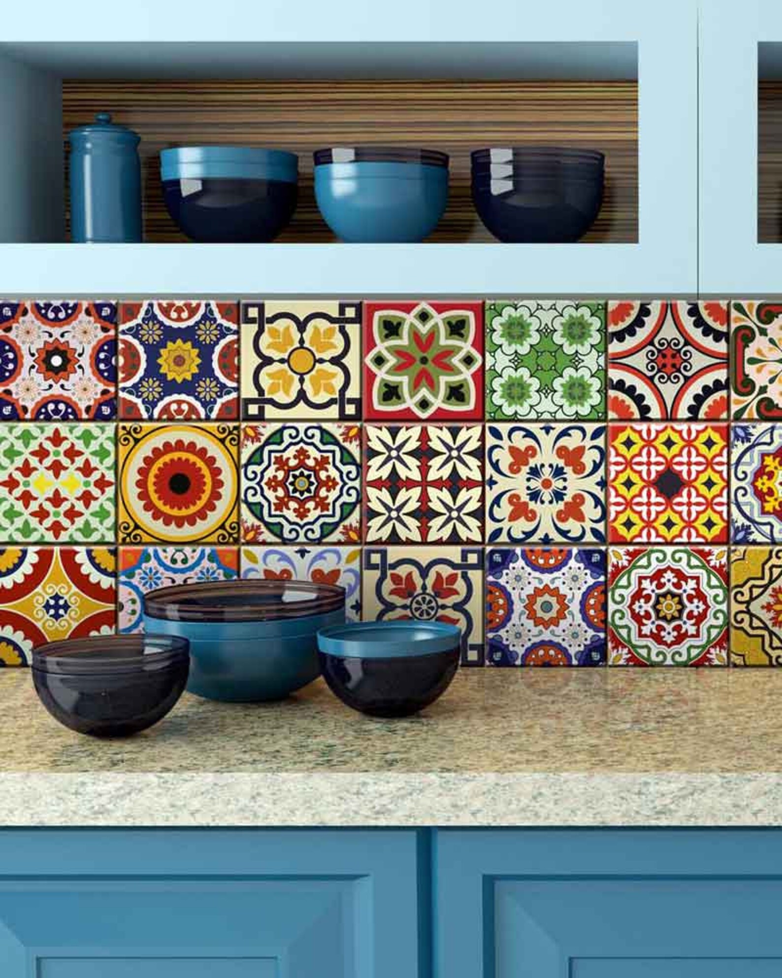 Sticker Set Mexican Tile Tile Stickers Decorative Tiles - Etsy