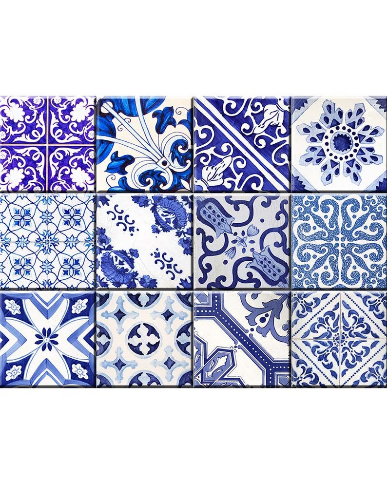 Tiles Stickers MIXED Tiles Decals Set of 24 Tiles Stickers - Etsy