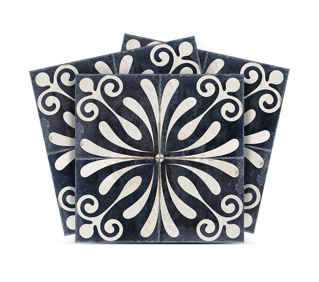 Kitchen Trends 2024 Vinyl Peel and Stick Tile Cover Black and White ...