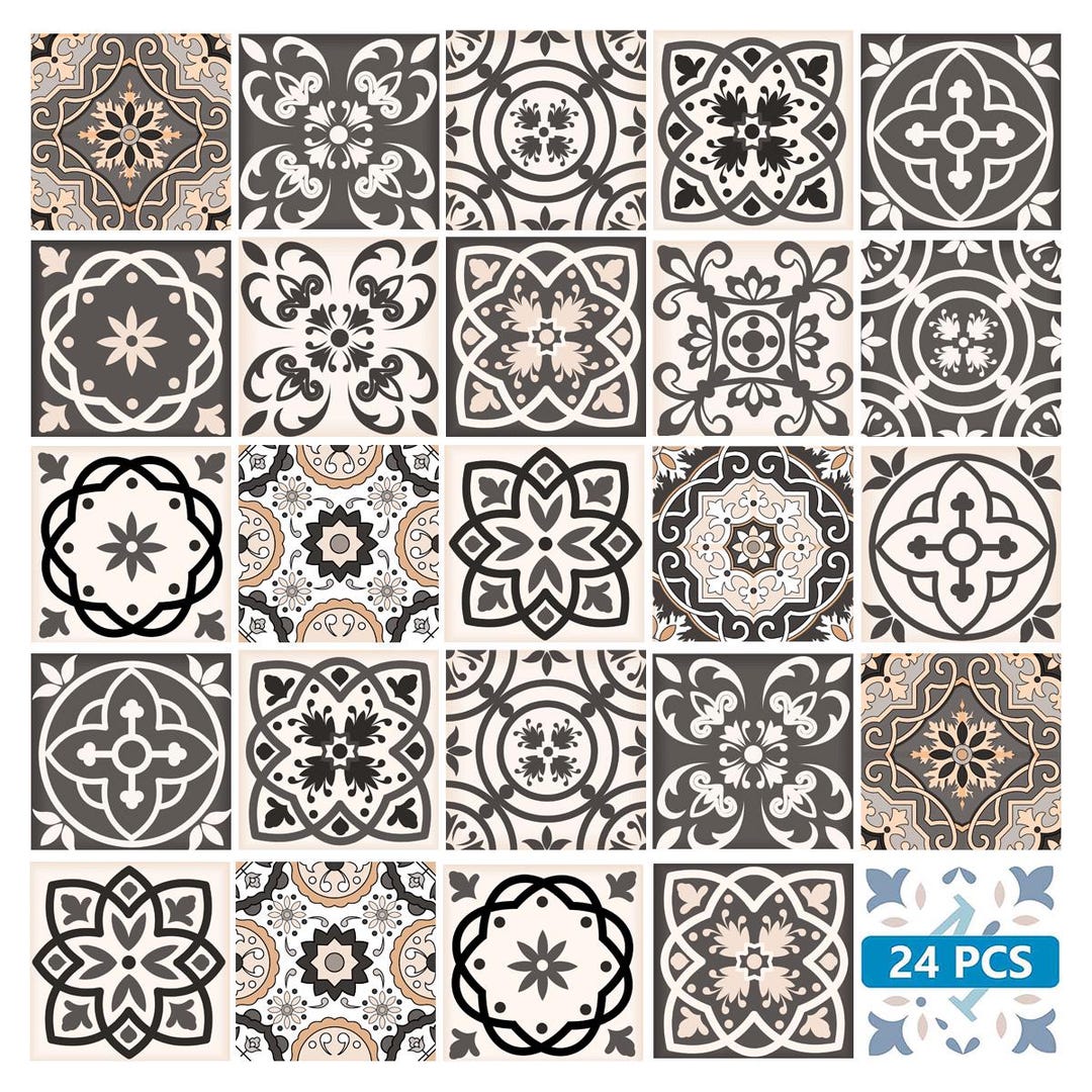 New Spanish Set of 24 Tiles Decals Tiles Stickers Tiles for Walls ...