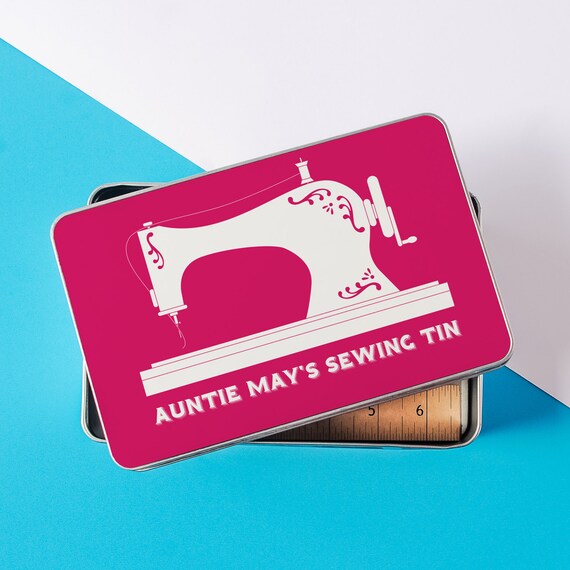 Sewing Tin Personalised Retro Style Sewing Tin Sewing | Etsy UK