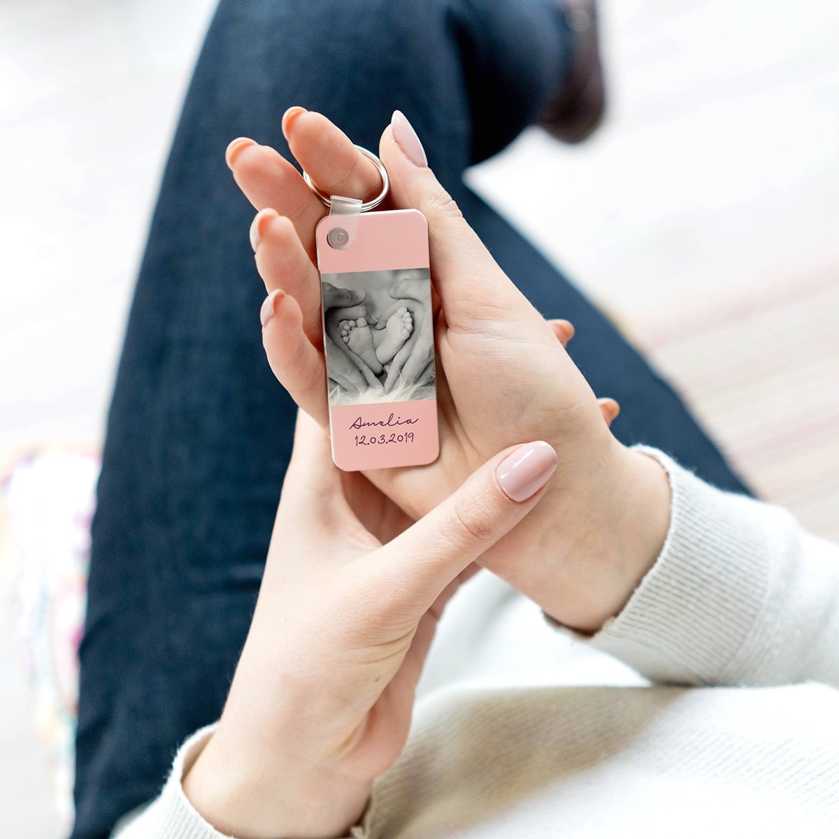 Photo Keyring Colour Swatch Photo Keyring Personalised | Etsy