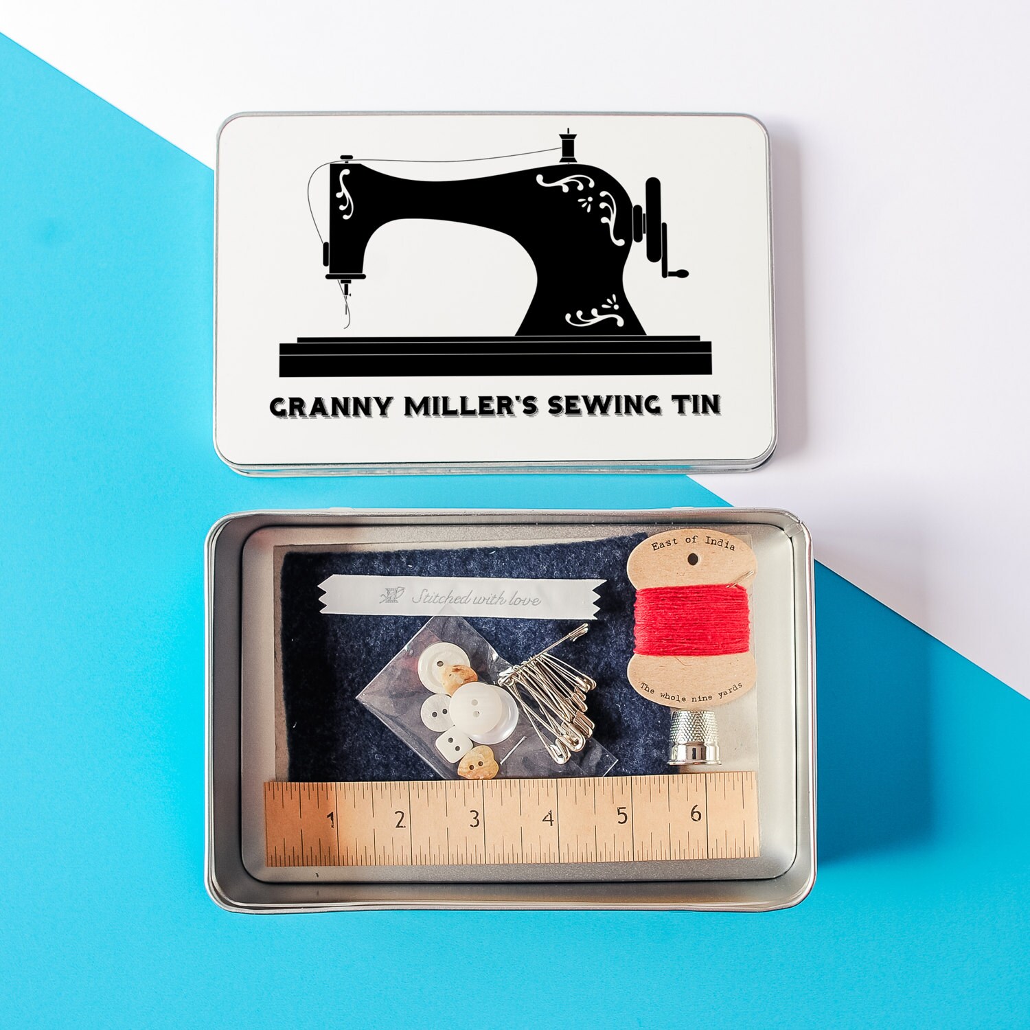 Sewing Tin Personalised Retro Style Sewing Tin Sewing - Etsy UK