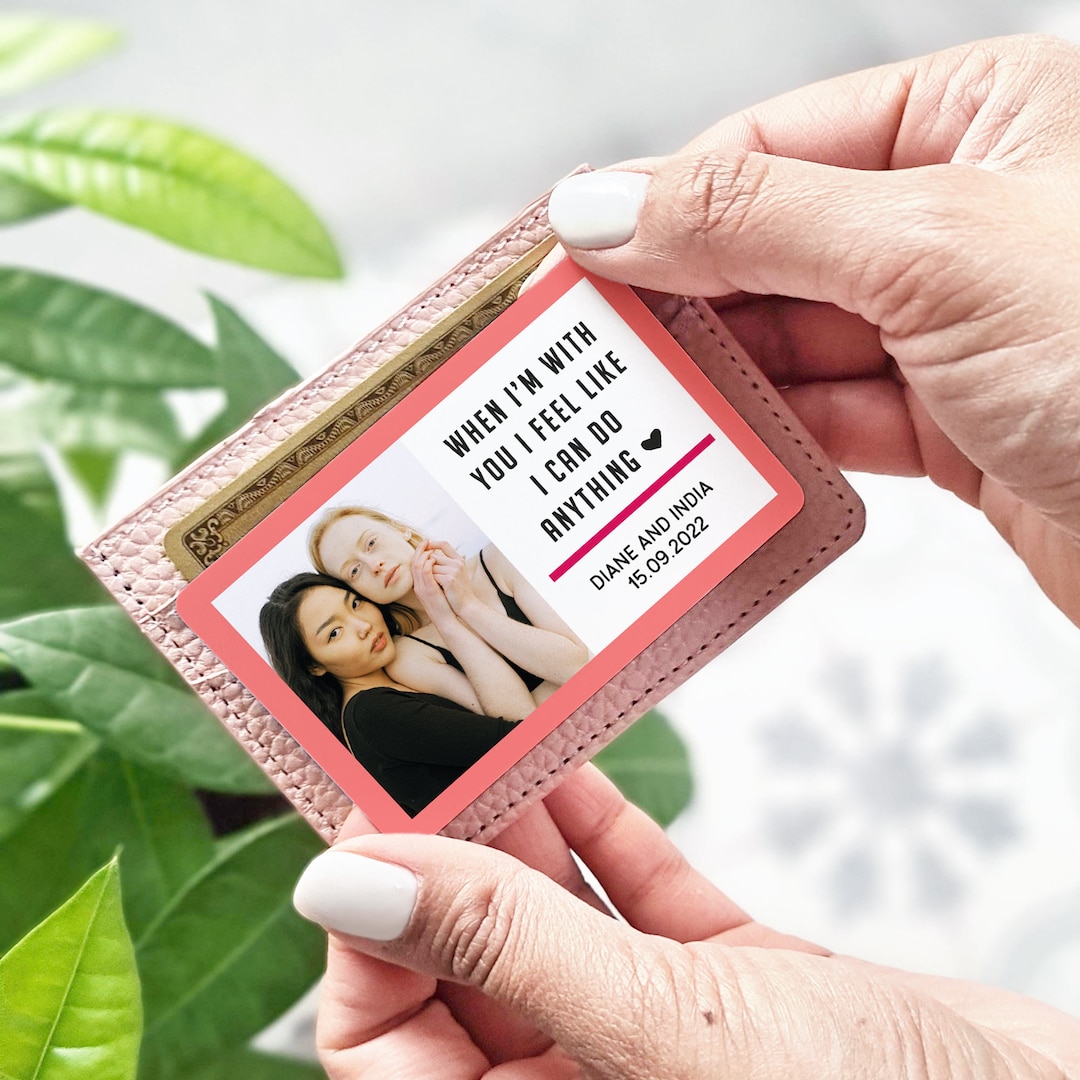 Personalised Metal Photo Wallet Card for Couples, Photo Gift for Lovers ...