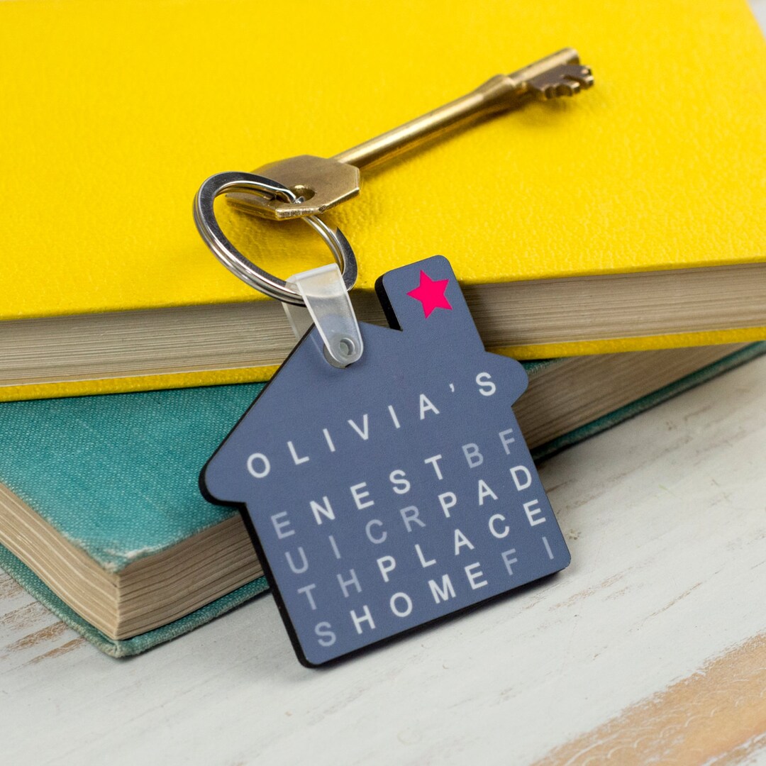 Home Keyring - Personalised New Home Gift - Etsy