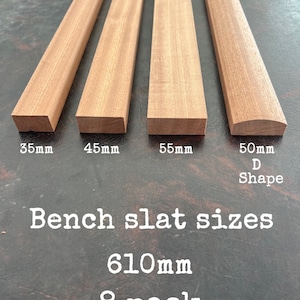 Pack of 8 2FT 610mm Sapele Hardwood Replacement Bench Slats - Etsy